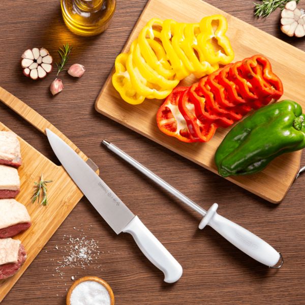 TUPI S.A. - JUEGO CUCHILLO/CHAIRA 2PZS. M/ BLANCO 7800-2FC